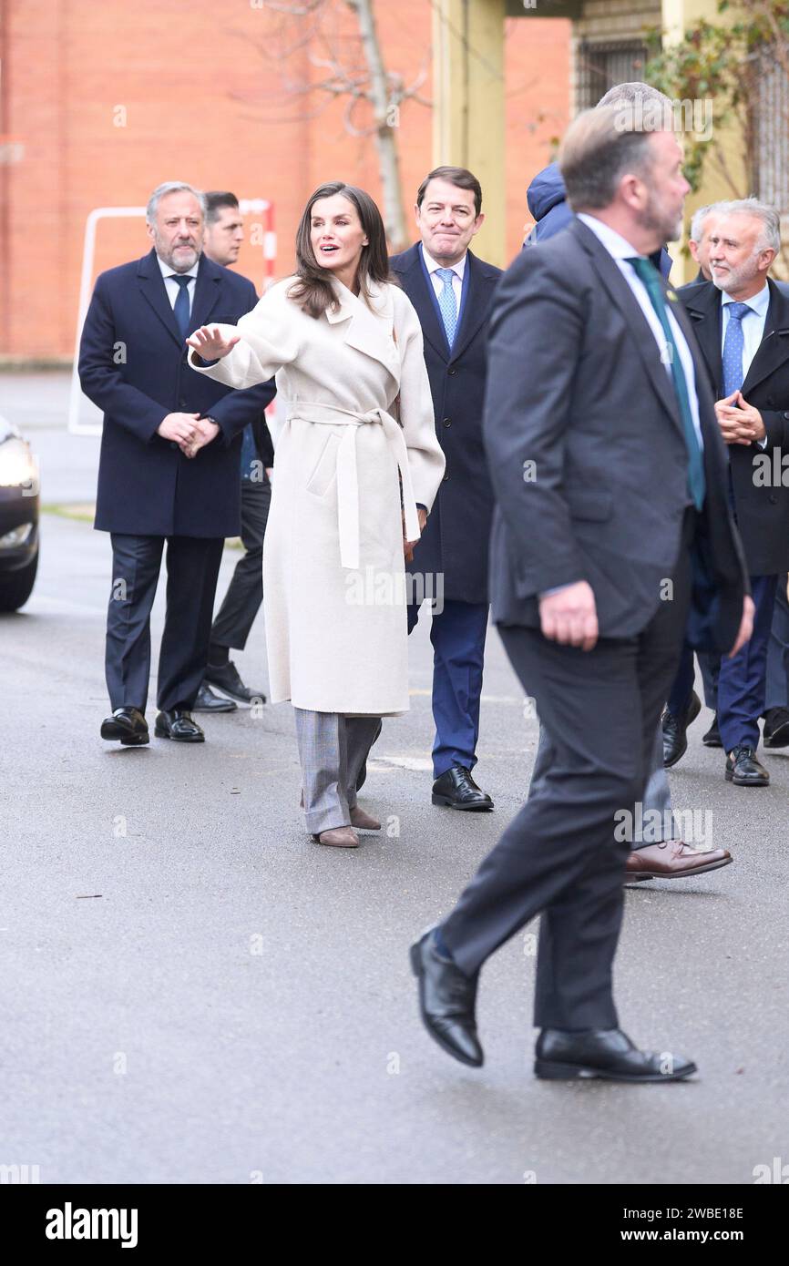 Leon. Spain. 20240110, Queen Letizia of Spain visits to the 'Gumersindo ...