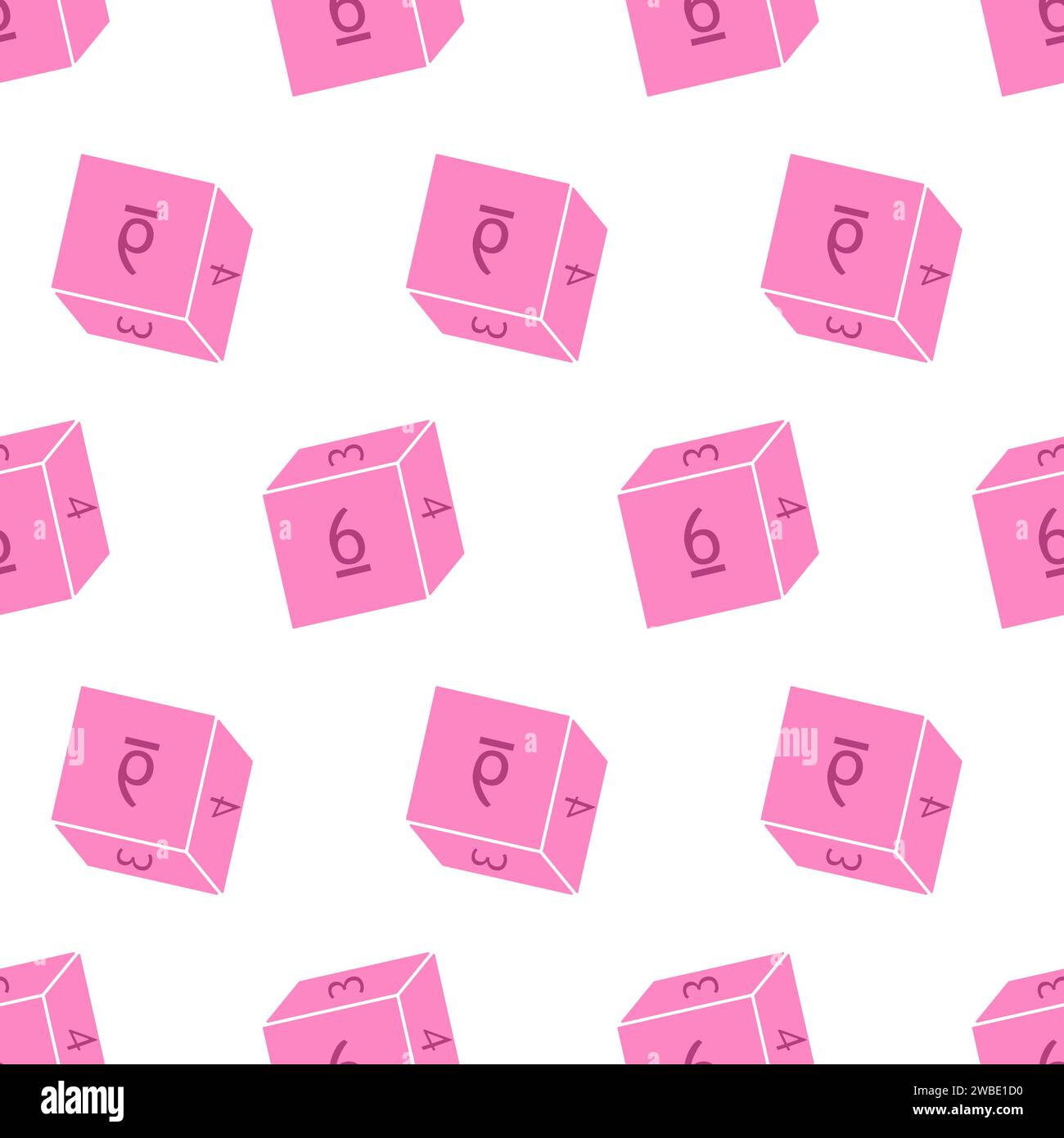 Seamless pattern with d8 dices vector illustration Stock Vector Image ...