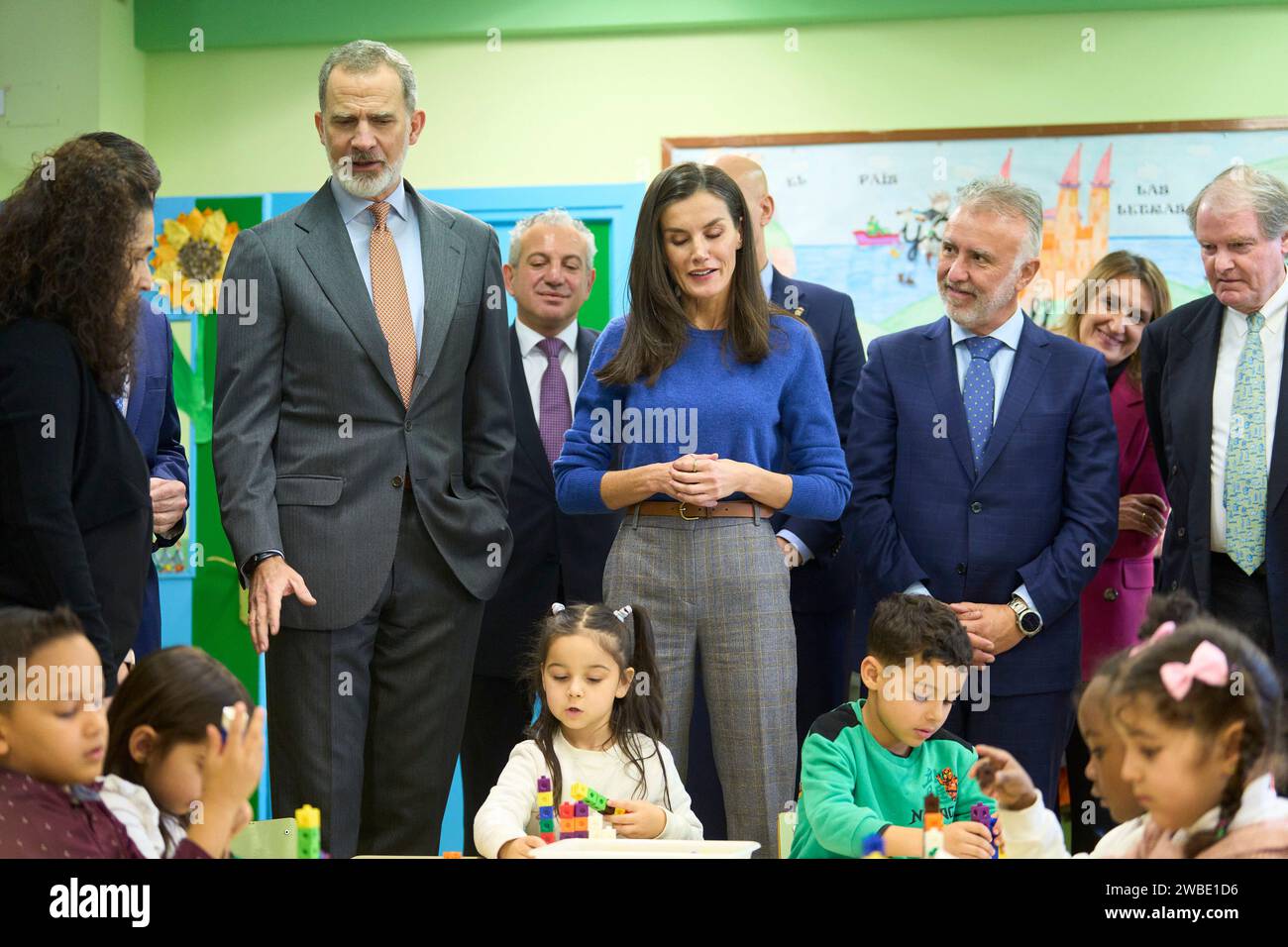 Leon. Spain. 20240110, King Felipe VI of Spain, Queen Letizia of Spain ...