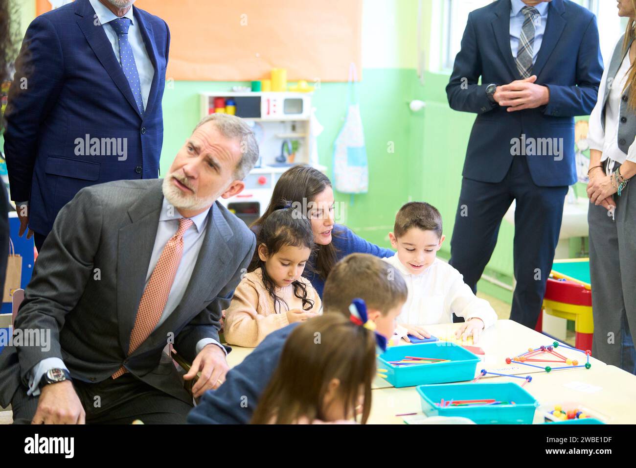 Leon. Spain. 20240110, King Felipe VI of Spain, Queen Letizia of Spain ...