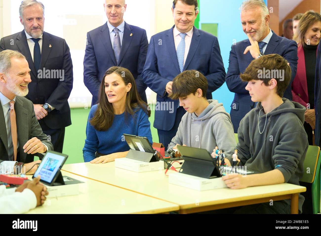 Leon. Spain. 20240110, Queen Letizia of Spain visits to the 'Gumersindo ...