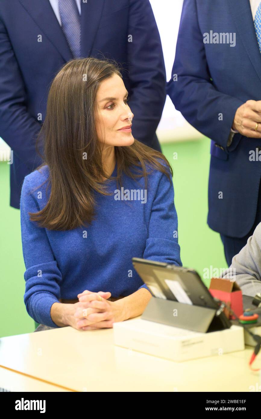 Leon. Spain. 20240110, Queen Letizia of Spain visits to the 'Gumersindo ...