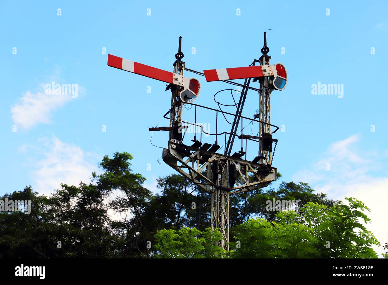 Old signalling semaphores on the Colombo to Kandy railway Stock Photo ...