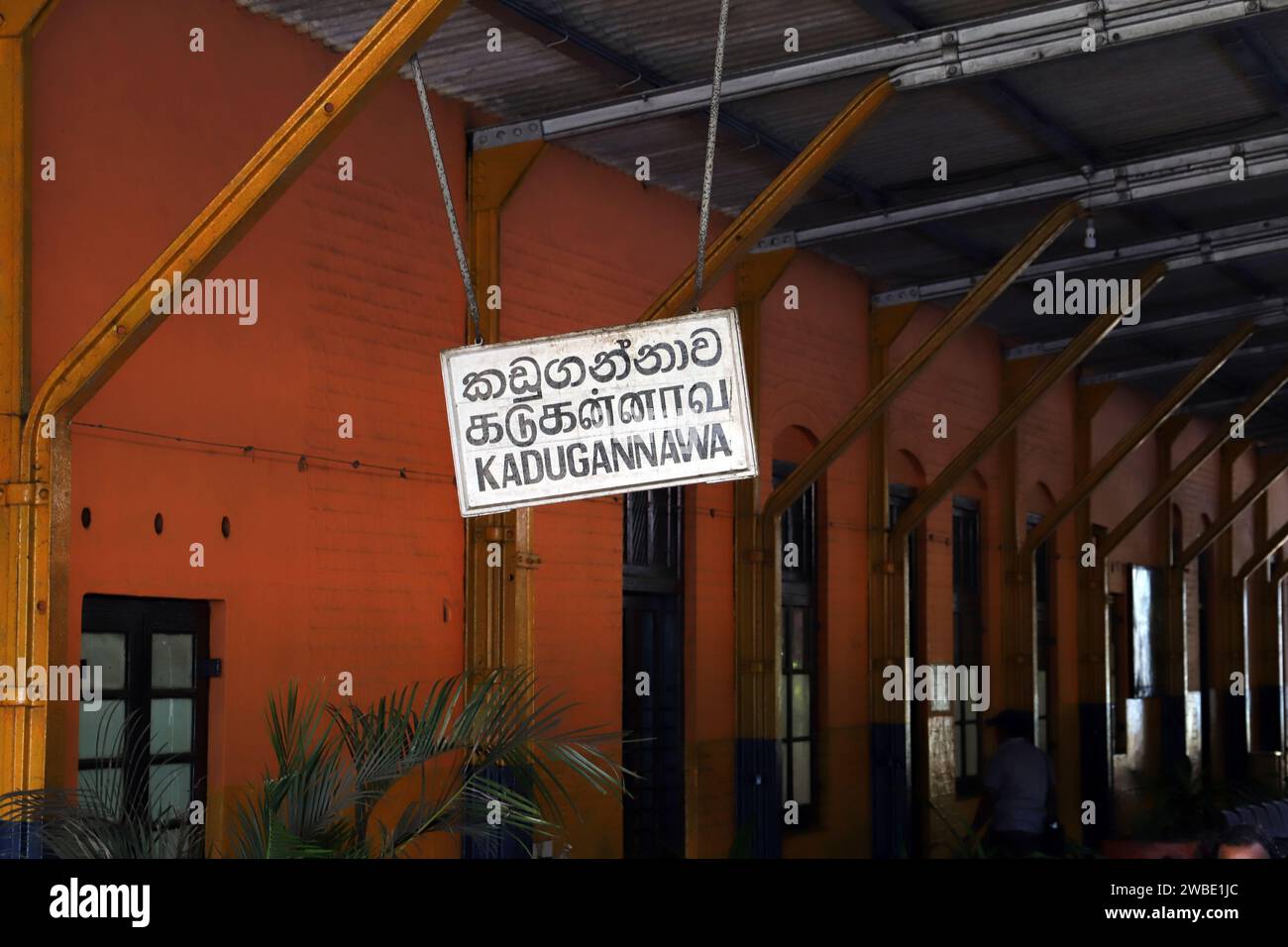 Sign at Kadugannawa Station on the Colombo to Kandy railway line Stock ...
