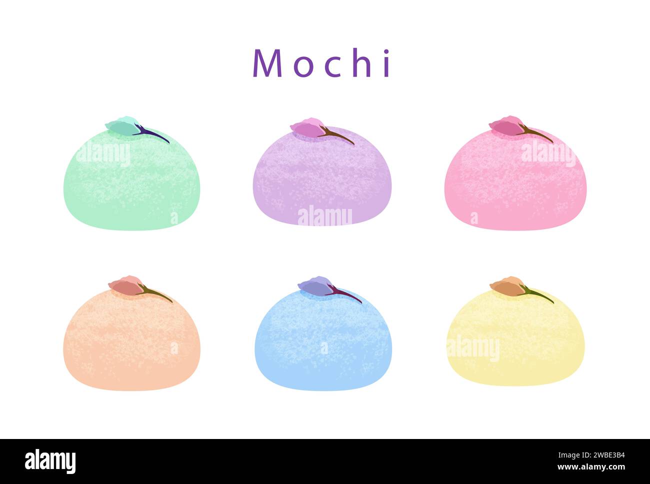 Mochi Japanese traditional food set vector illustration Stock Vector ...