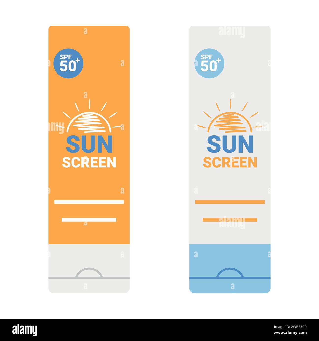 Sunscreen product in a bottle. SPF summer skincare product design ...