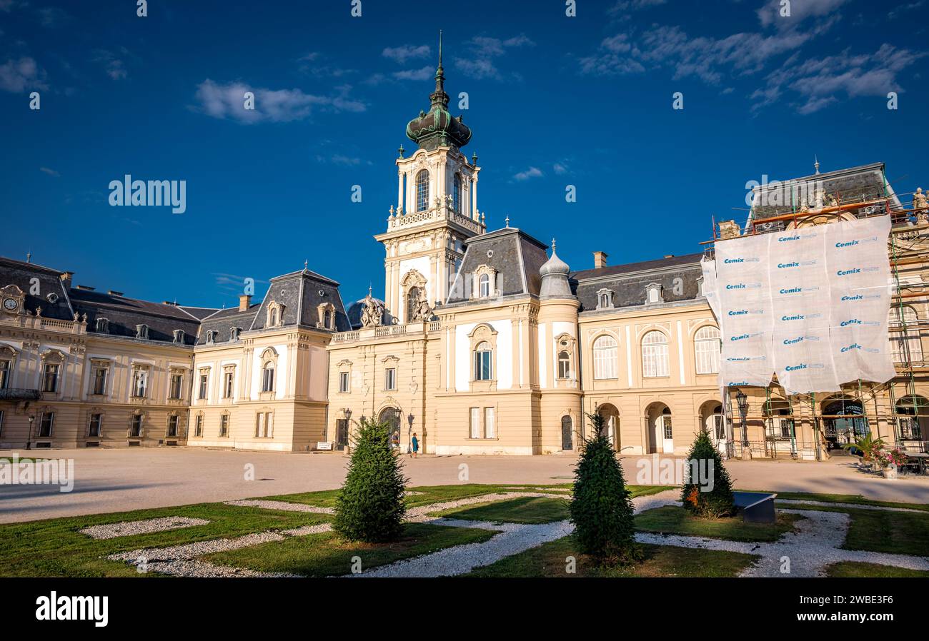 The Festetics Palace, Baroque palace located in the Keszthely, Zala ...
