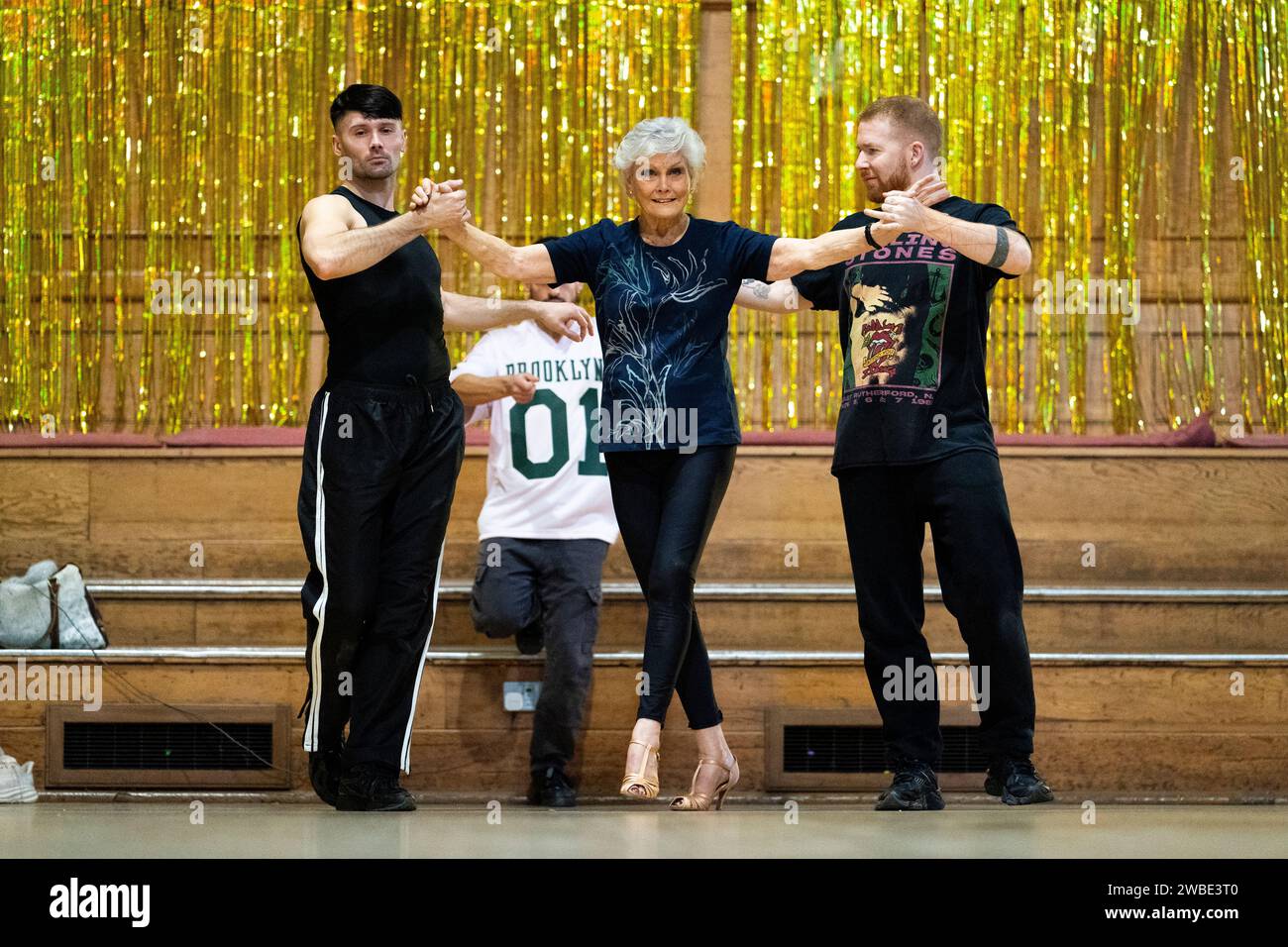 Angela Rippon during rehearsals at a London dance studio ahead of the ...