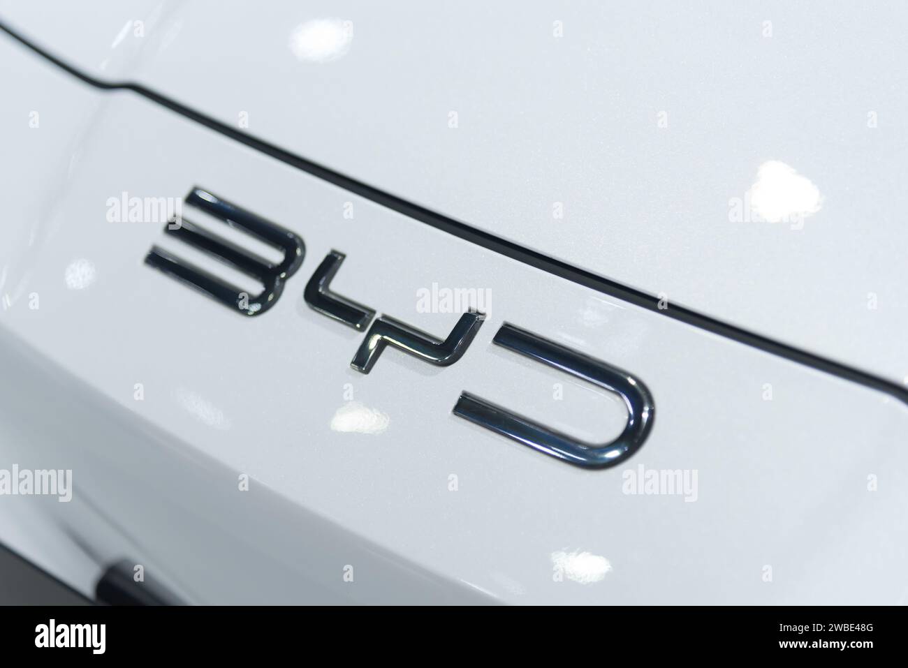 Bangkok,Thailand - 6 Dec, 2023: Closeup to Logo of BYD Seal in impact ...