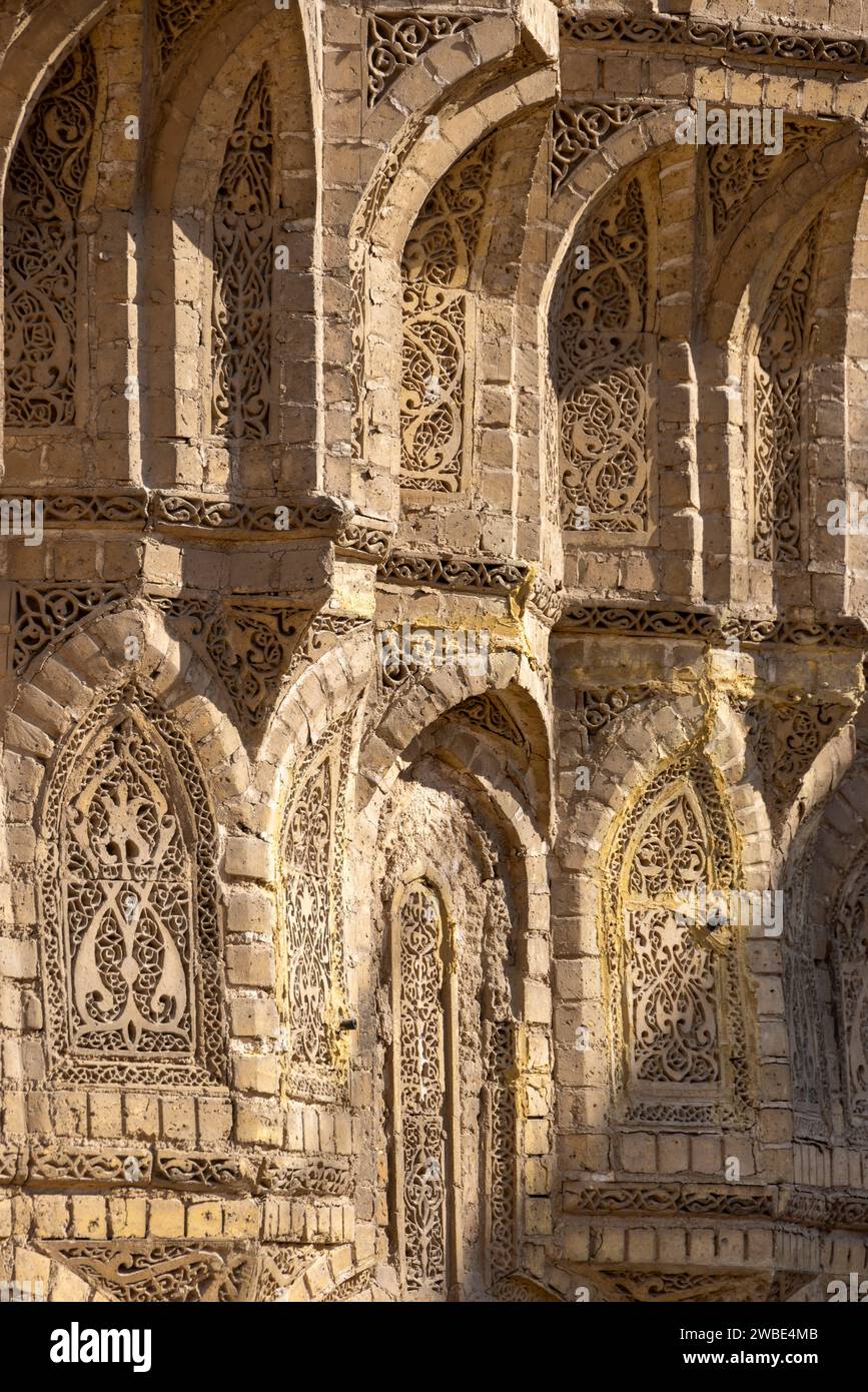 detail of carved brickwork and terracotta decoration of the Jami al ...
