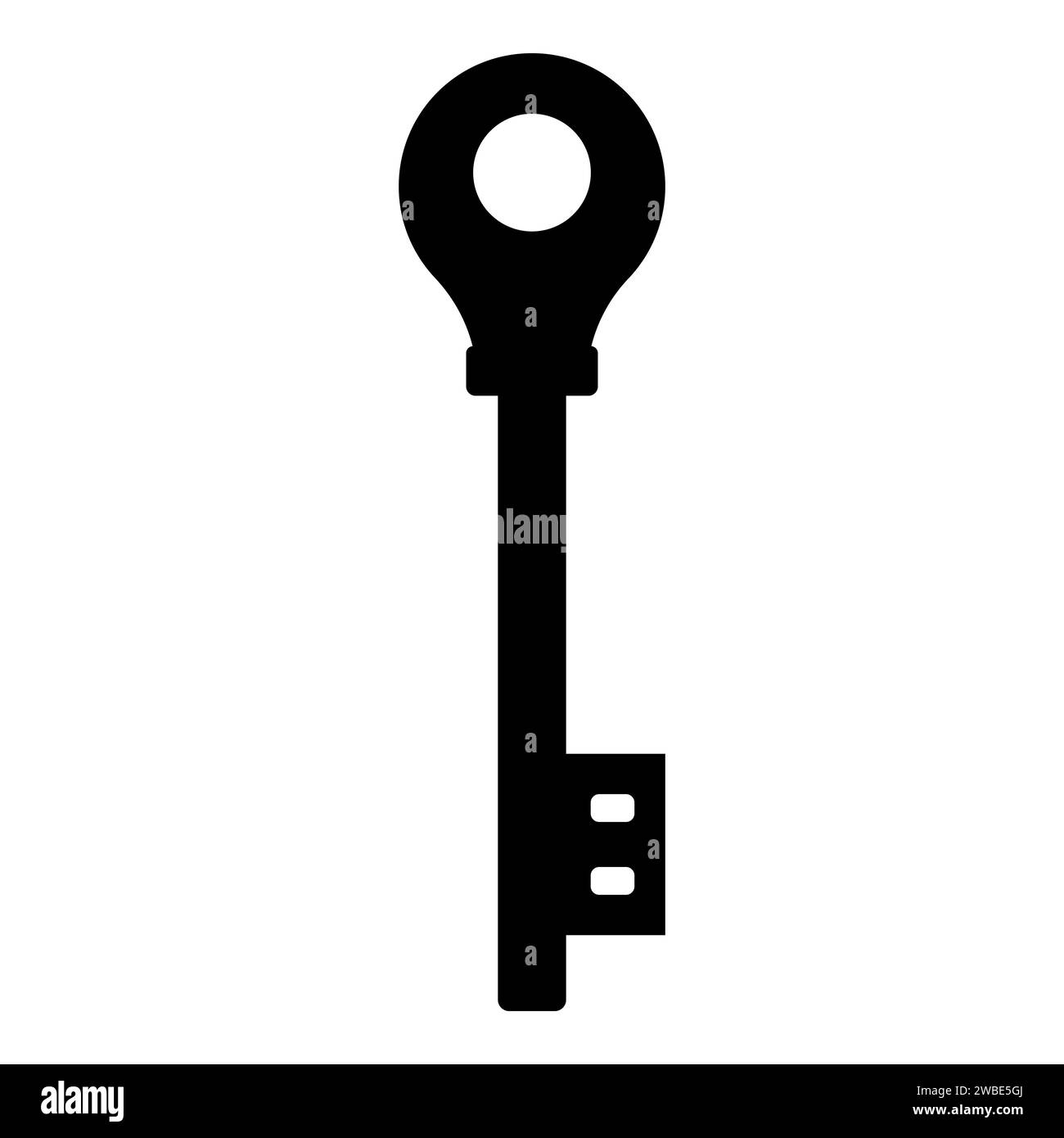 Black shape key isolated on white background. Vector illustration for ...
