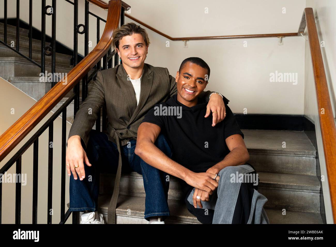 Layton Williams and Nikita Kuzmin during rehearsals at a London dance ...
