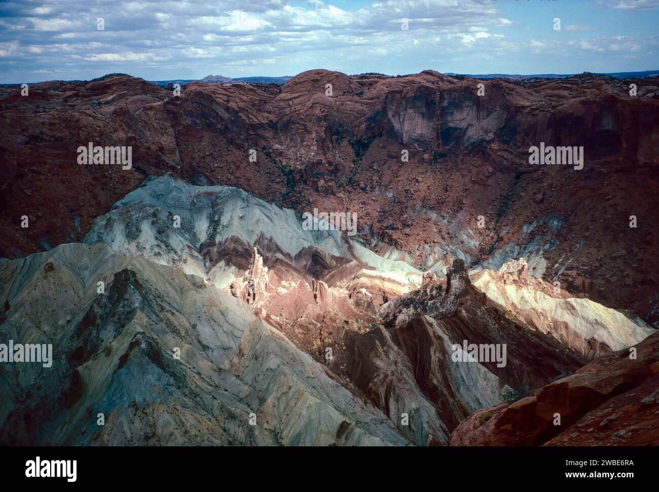 Natural landscape of limestone and sandstone rock formations inside a ...