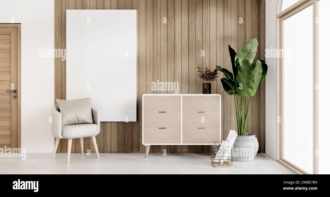 Muji chair furniture and japan room interior design minimal.3D ...