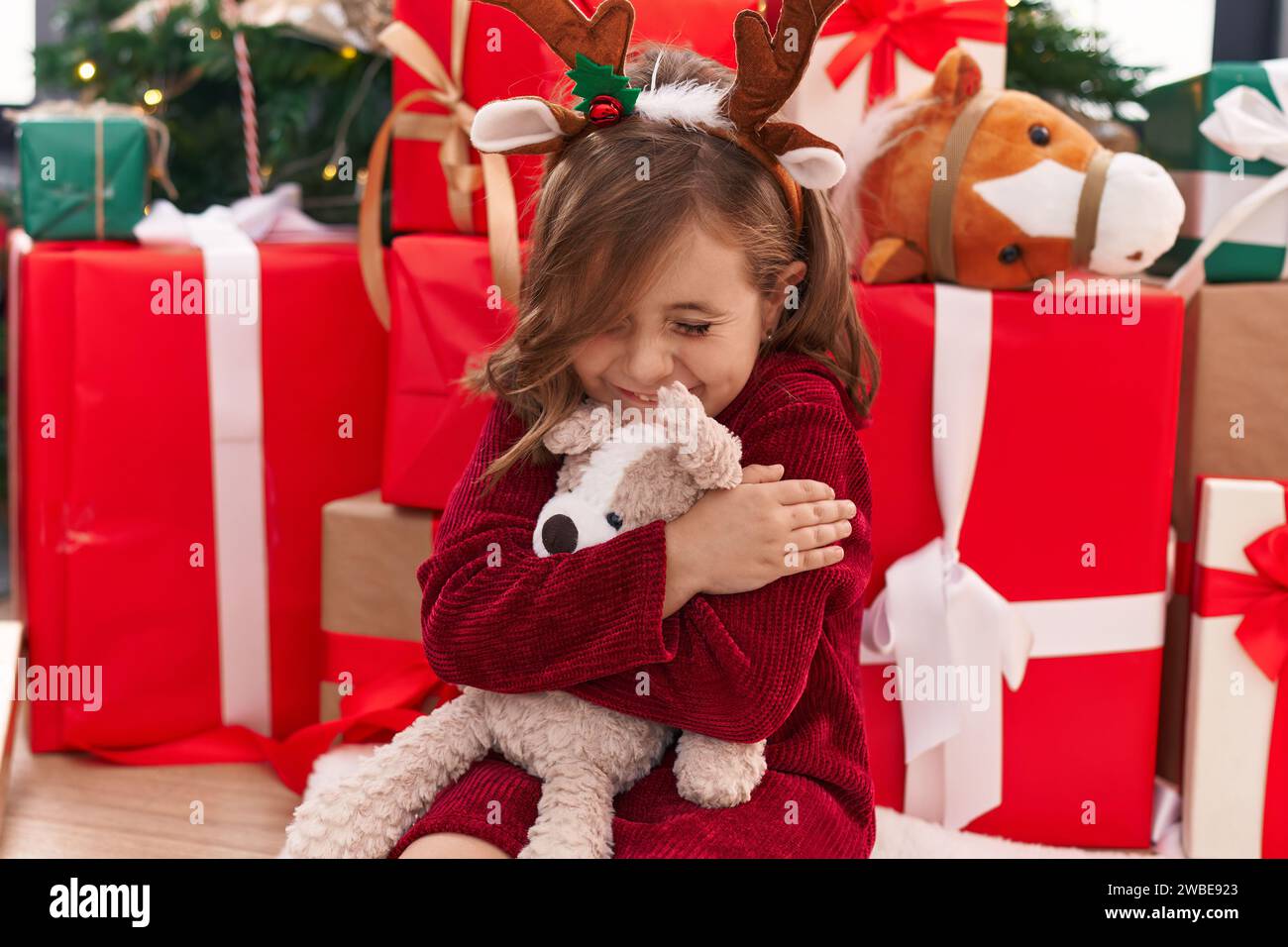 Beautiful girl reindeer ears hi-res stock photography and images - Alamy
