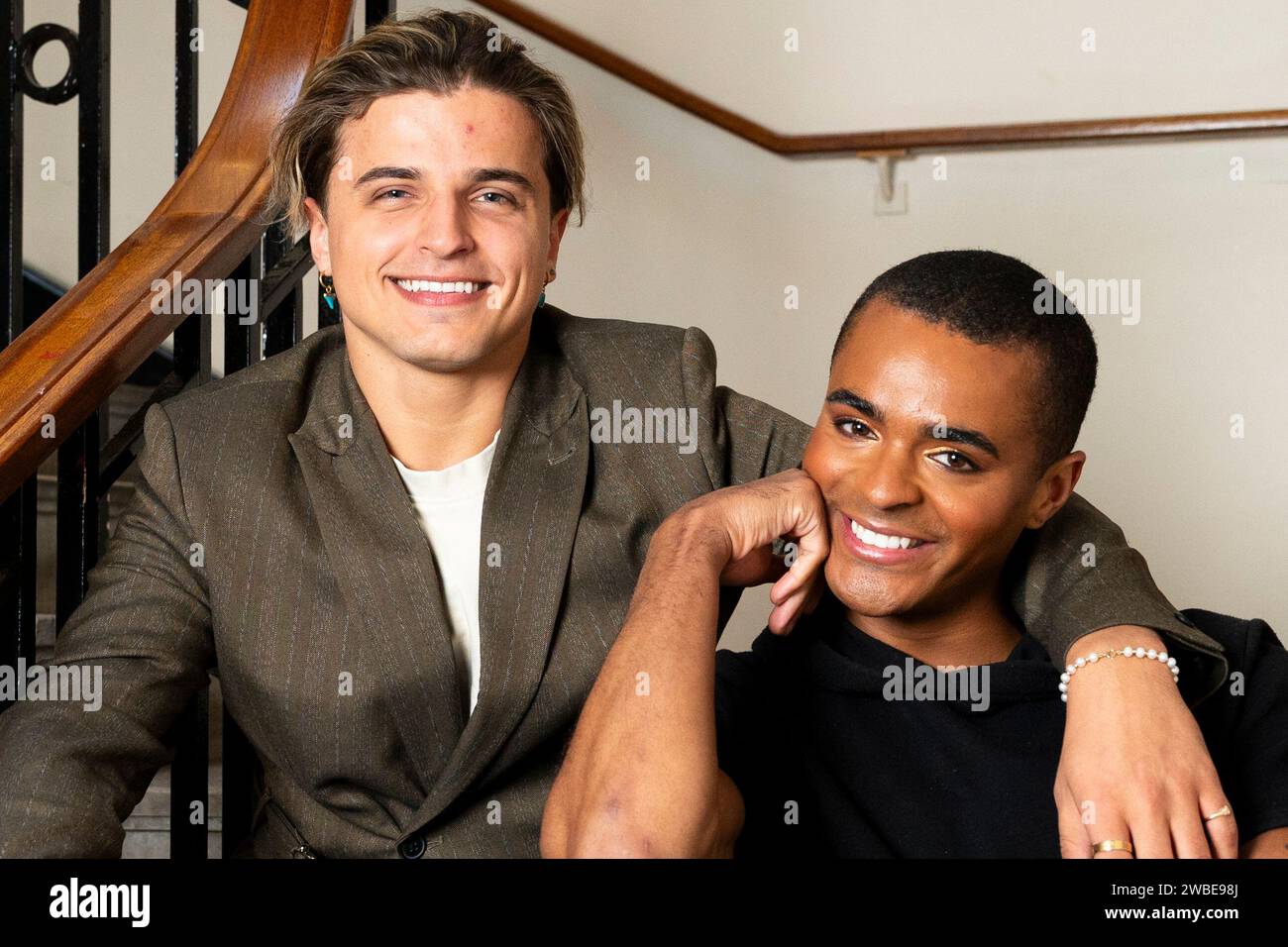 Layton Williams and Nikita Kuzmin during rehearsals at a London dance ...