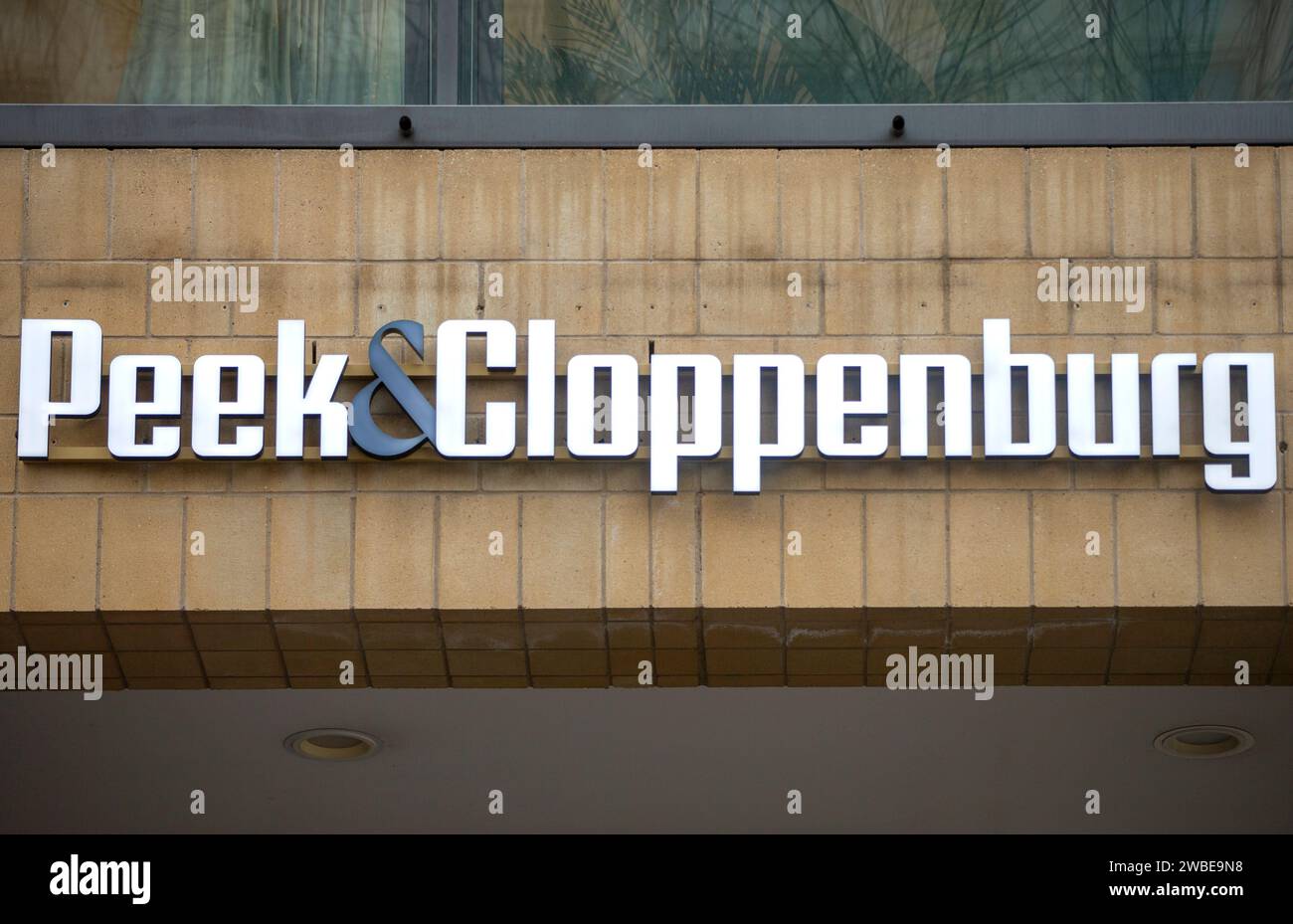 Bonn, Germany. 10th Jan, 2024. Logo and lettering of the Peek ...