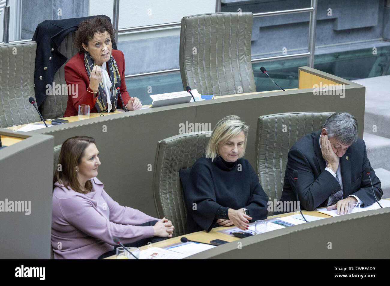 Brussels, Belgium. 10th Jan, 2024. Flemish Minister of Mobility, Public ...