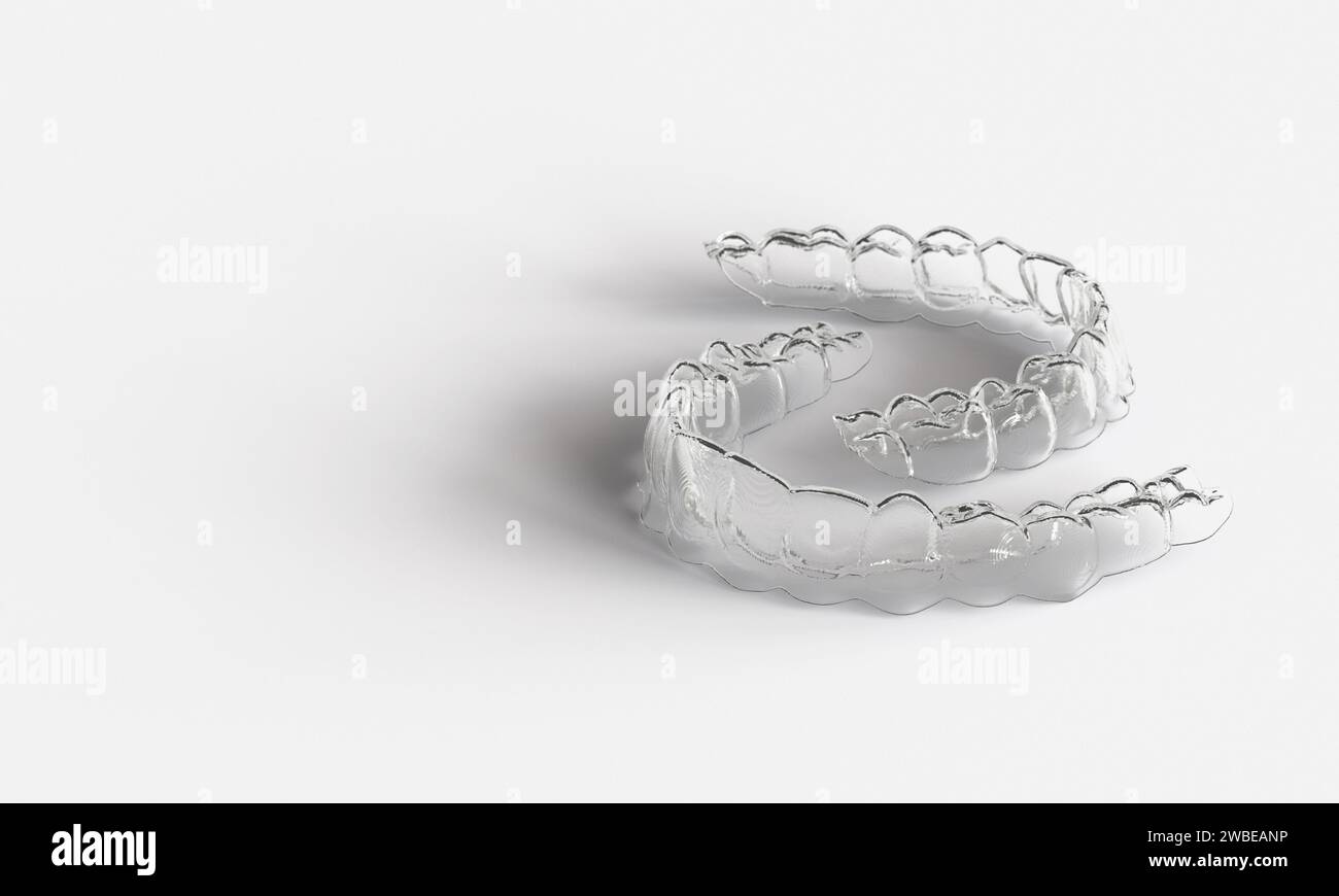 Invisible clear plastic Aligners Upper and Lower arches for teeth ...