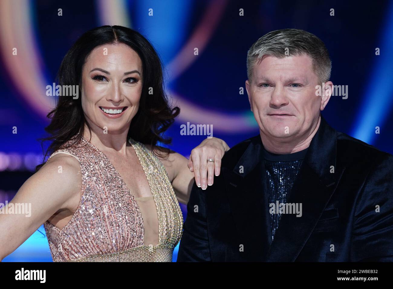 Robin Johnstone and Ricky Hatton during the press launch for the upcoming series of Dancing On ...