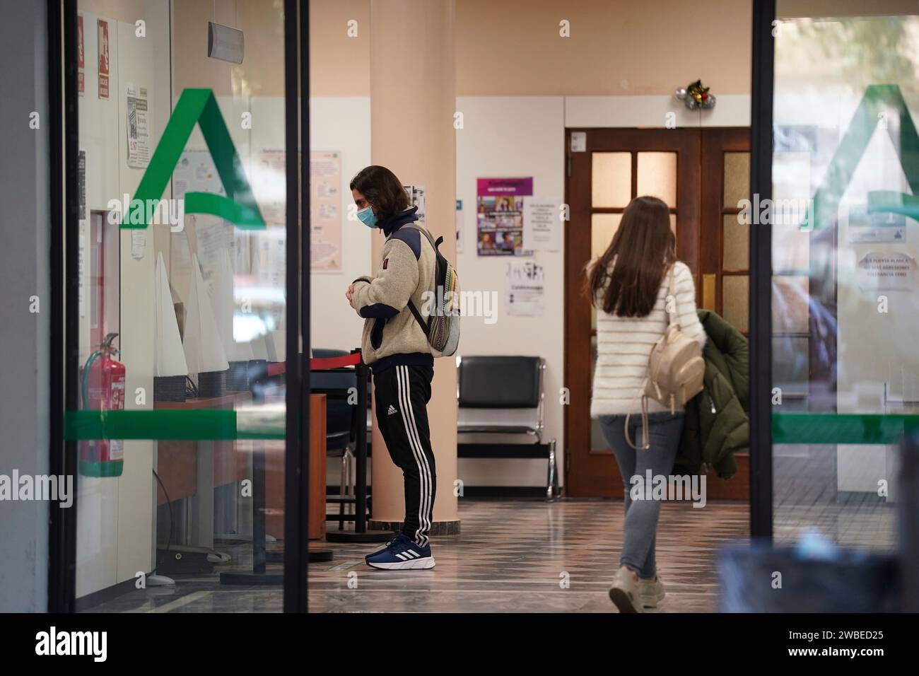 Several people use the mask in a health center. On January 10, 2024, in ...