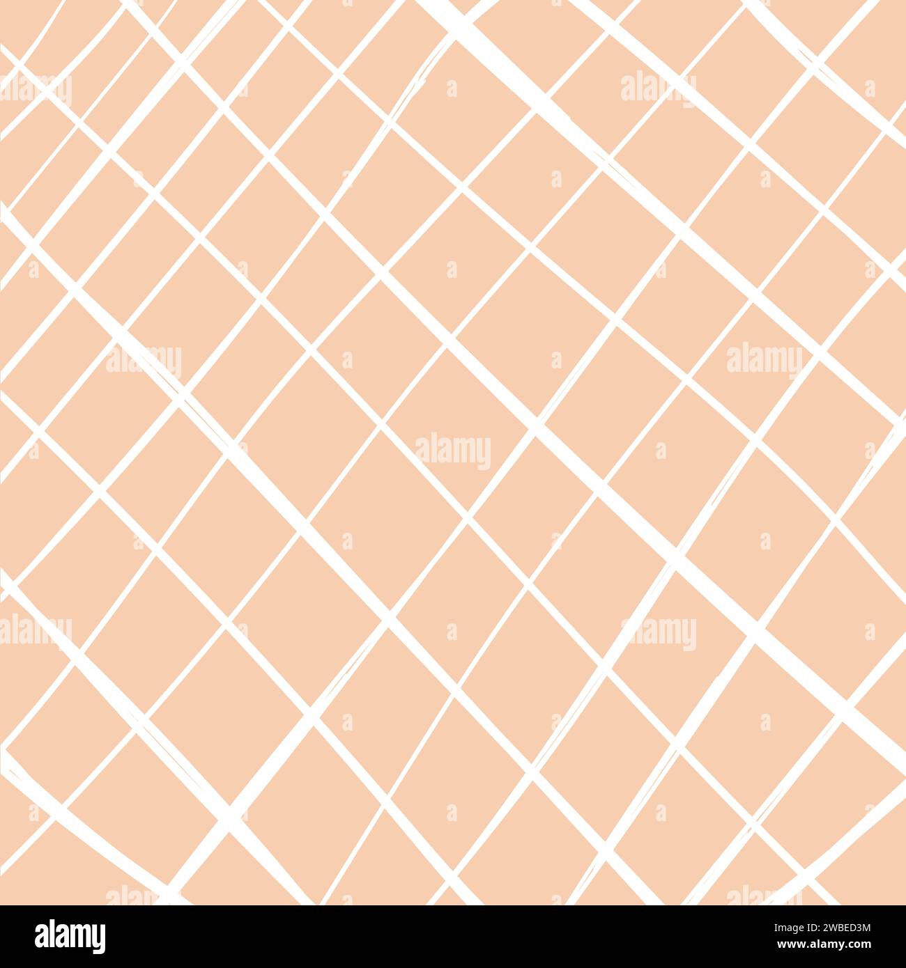 Hand drawn cute grid. doodle beige, white plaid pattern with Checks ...