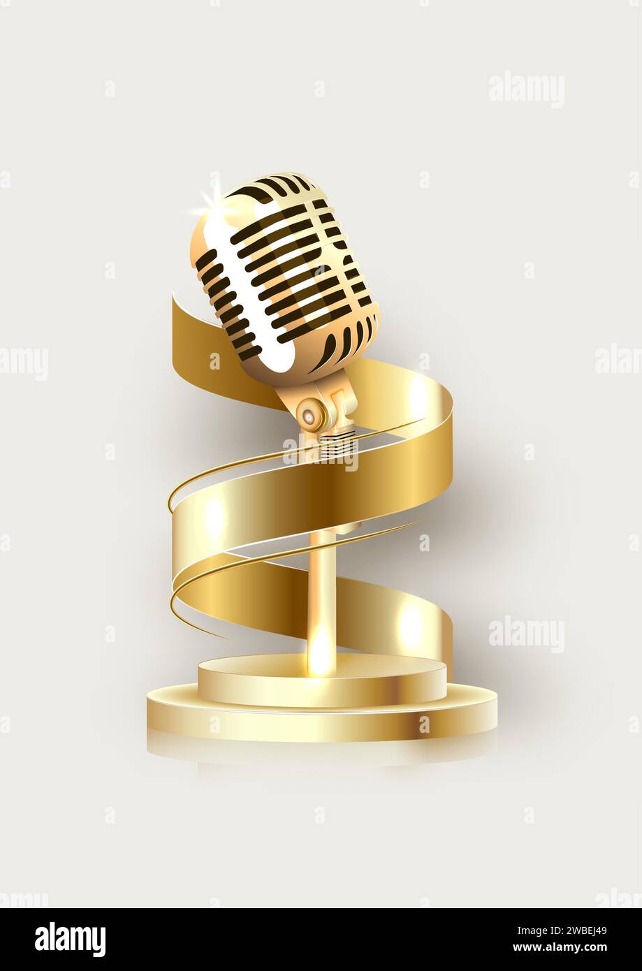 Retro gold trophy cup Stock Vector Images - Alamy