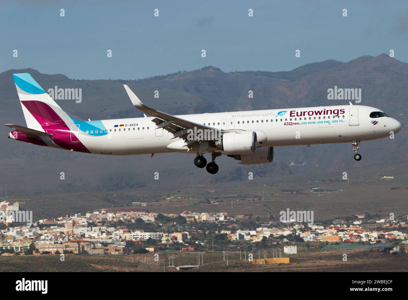Eurowings airline Airbus A321 airliner landing Stock Photo - Alamy