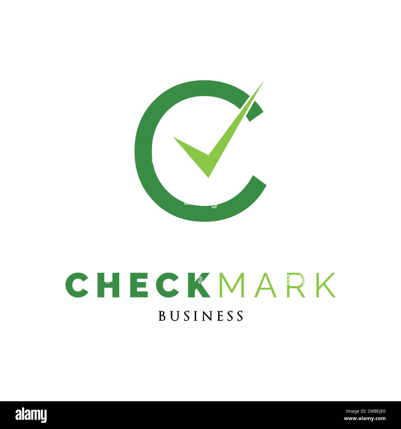 Initial Letter C Check Mark or Tick Icon Logo Design Template Stock ...