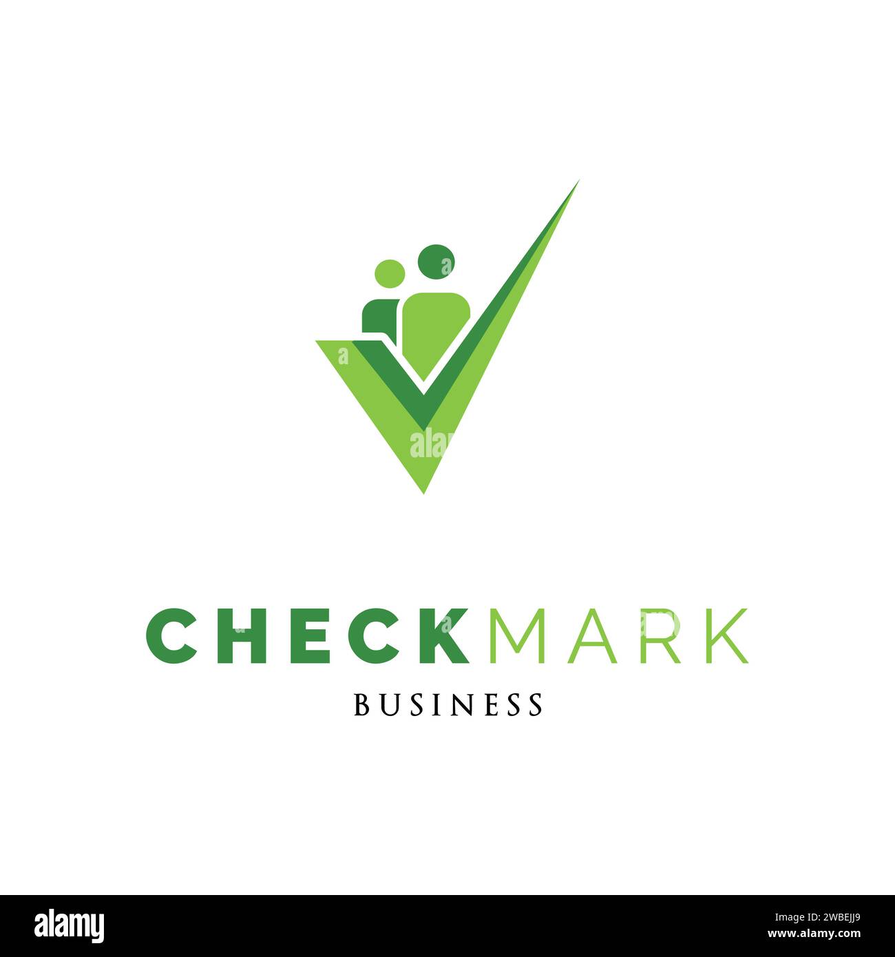People Check Mark or Tick Icon Logo Design Template Stock Vector Image ...