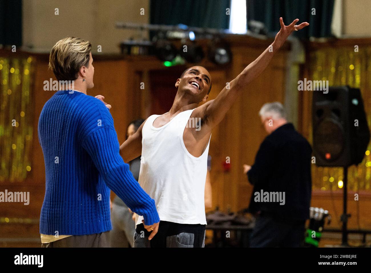 Layton Williams (left) and Nikita Kuzmin during rehearsals at a London ...