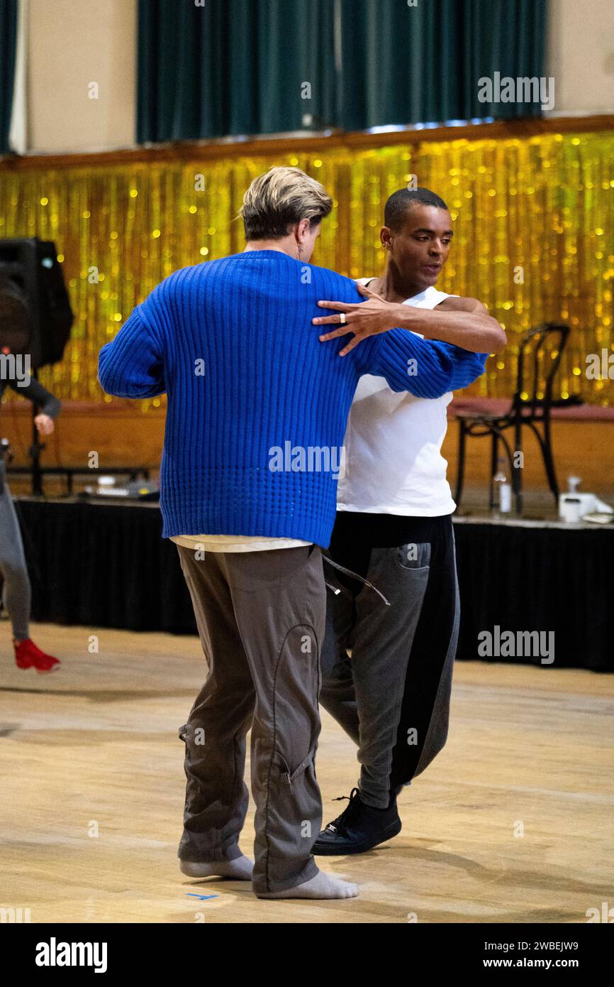 Layton Williams (left) and Nikita Kuzmin during rehearsals at a London ...