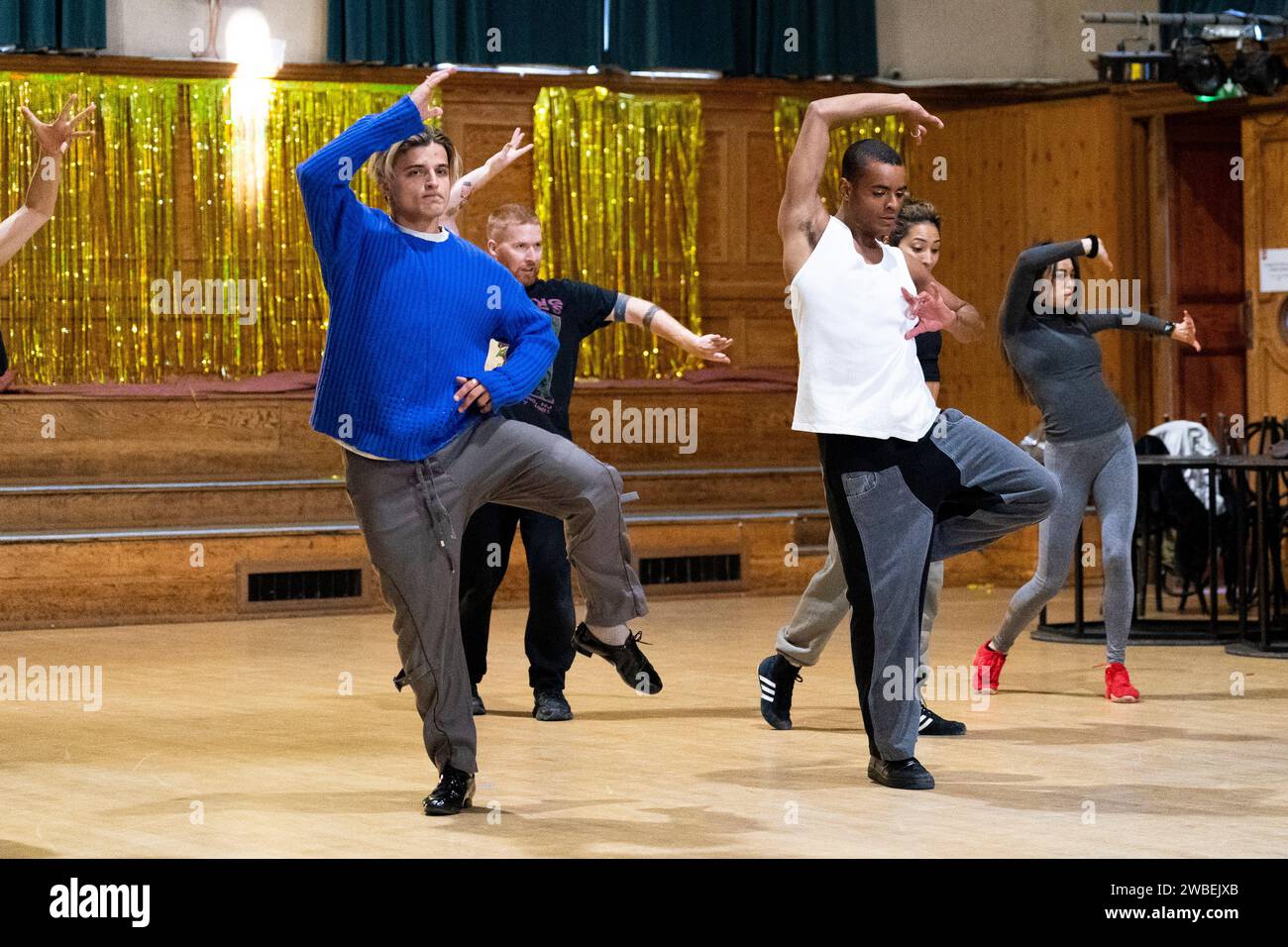 Layton Williams and Nikita Kuzmin during rehearsals at a London dance ...