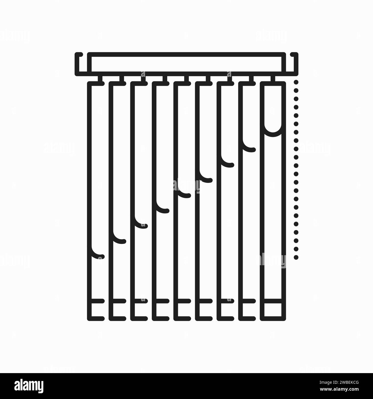 Vertical jalousie window curtains, isolated sunblind window-blinds ...