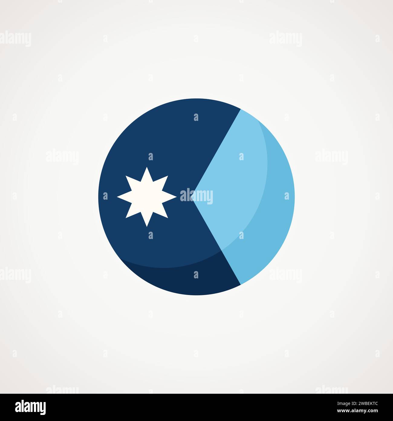 Circular flag of Minnesota. Flat design style Stock Vector Image & Art ...