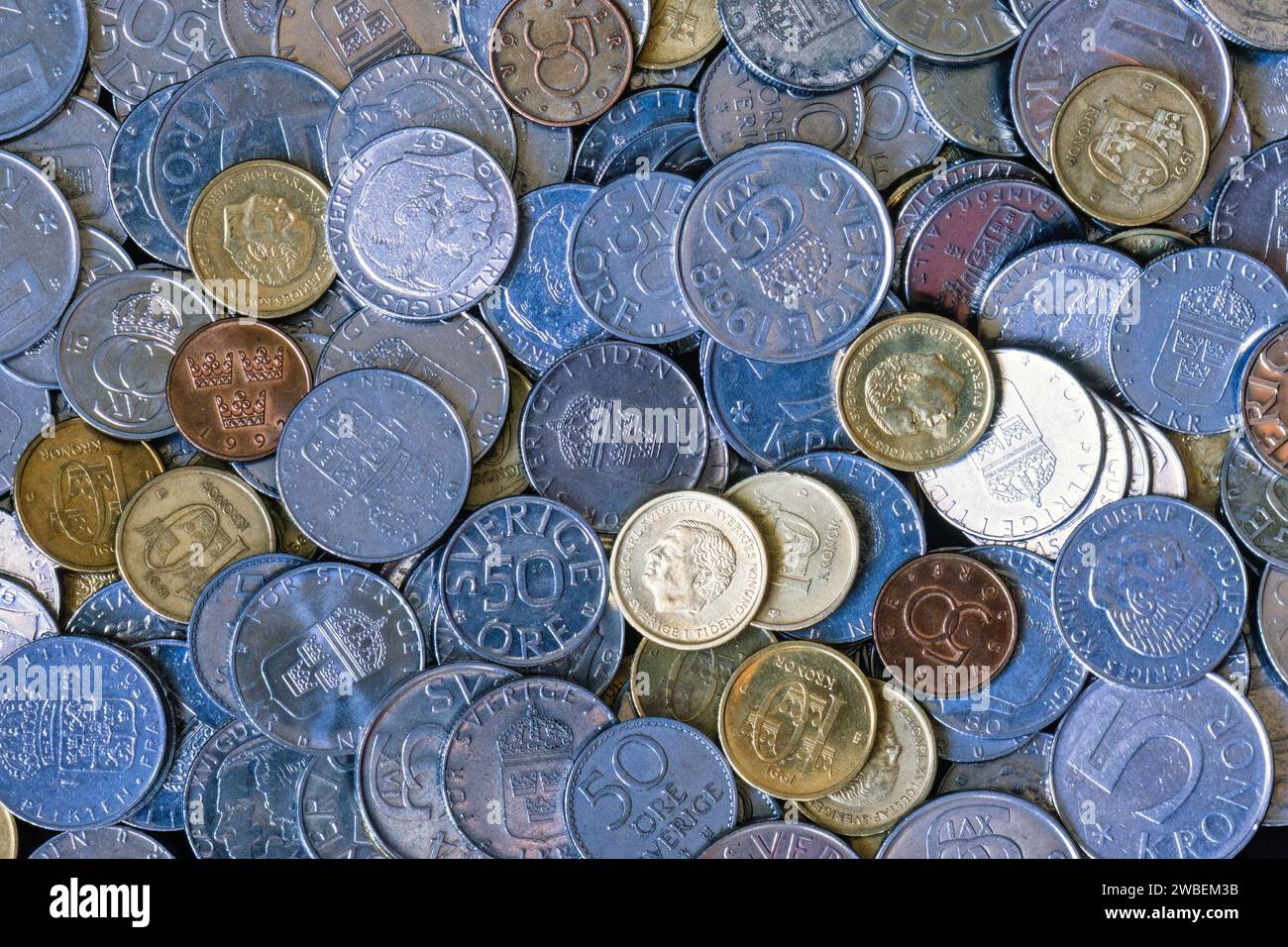 Swedish coins in a pile Stock Photo - Alamy
