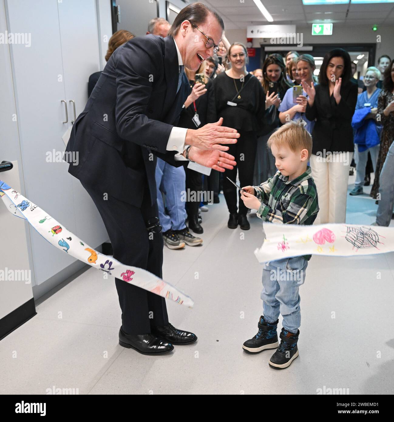 STOCKHOLM 20240110Prince Daniel, together with patient Lukas Nordstrand ...
