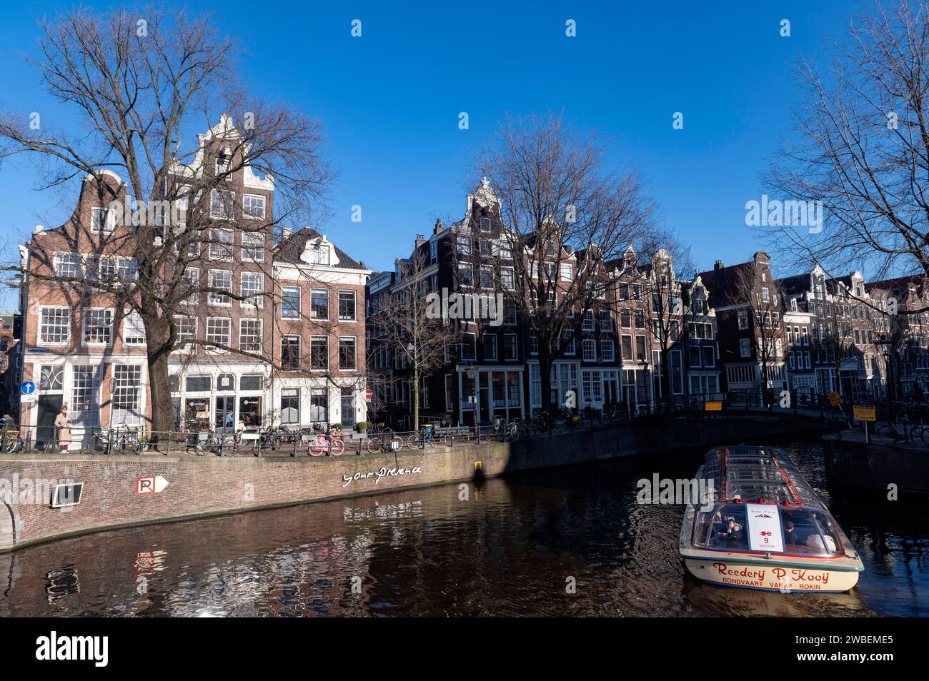 Amsterdam The Netherlands 10th January 2024 Winter scene in Amsterdam ...