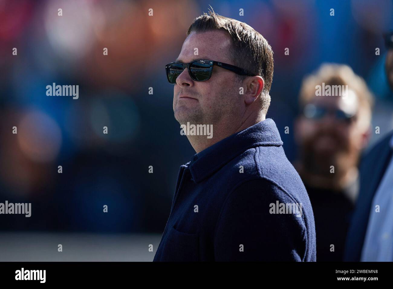 Carolina Panthers general manager Scott Fitterer stands on the sideline ...