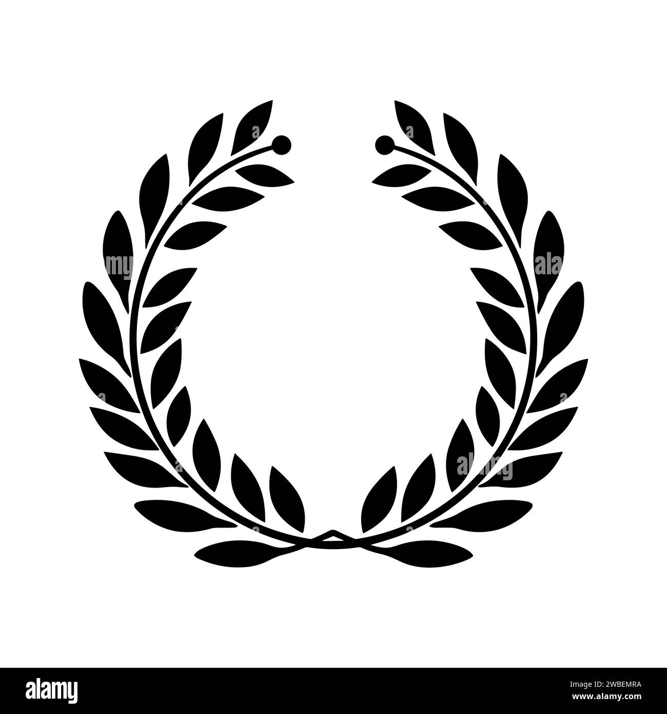 Wreath with leaves. Circular laurel wreath. Award concept Stock Vector ...