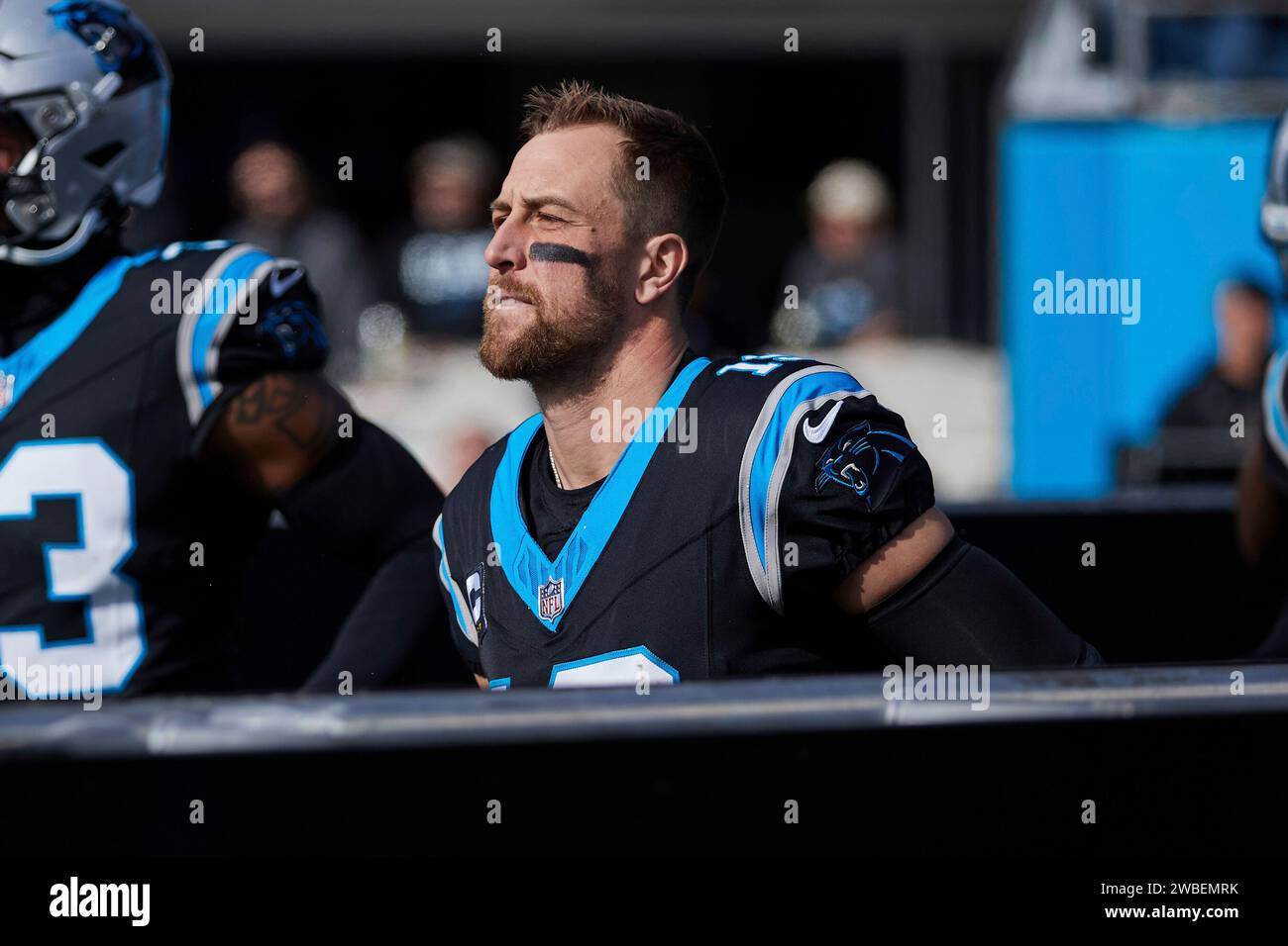 Carolina Panthers wide receiver Adam Thielen (19) takes the field prior ...