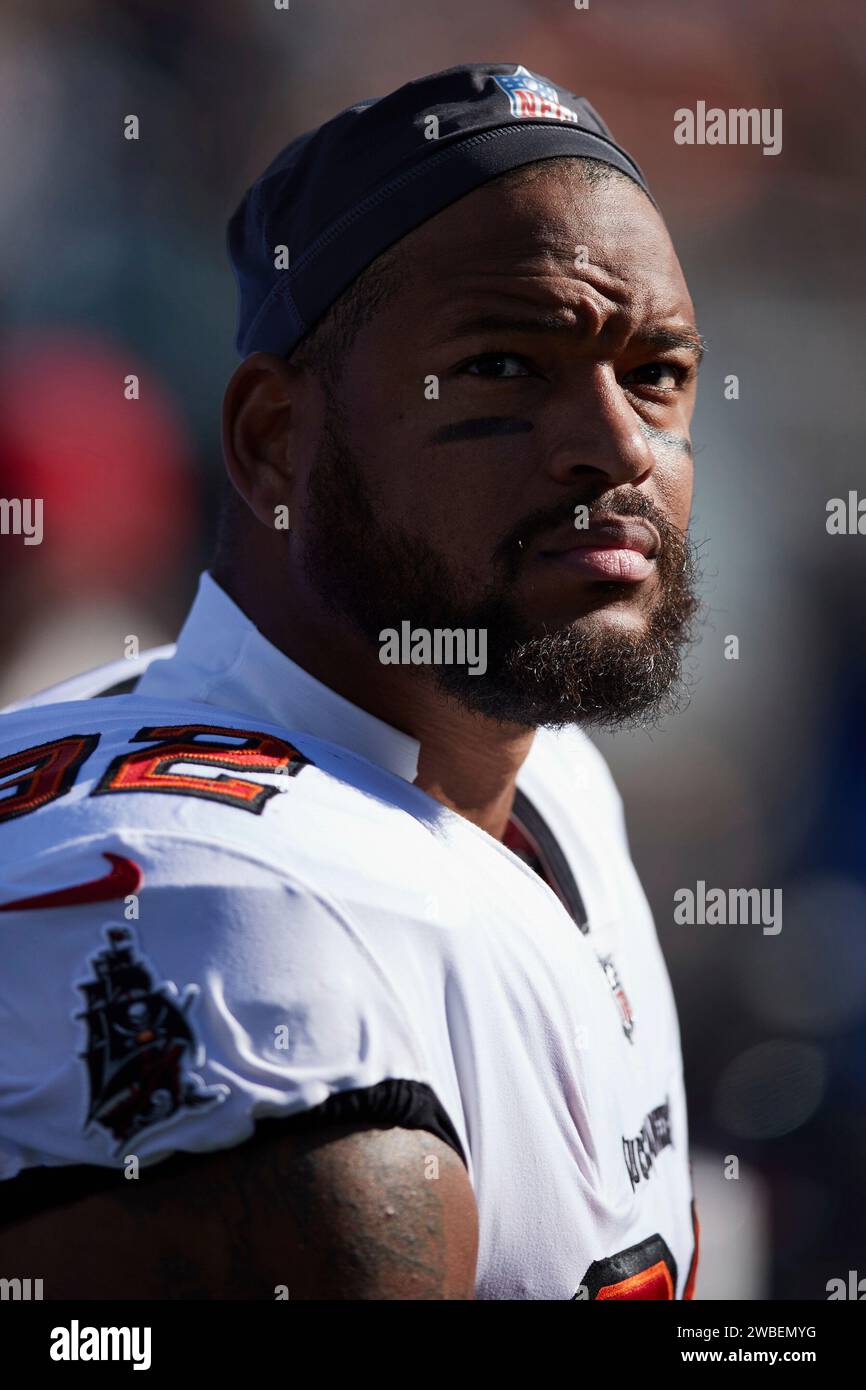 Tampa Bay Buccaneers defensive end William Gholston (92) watches from ...