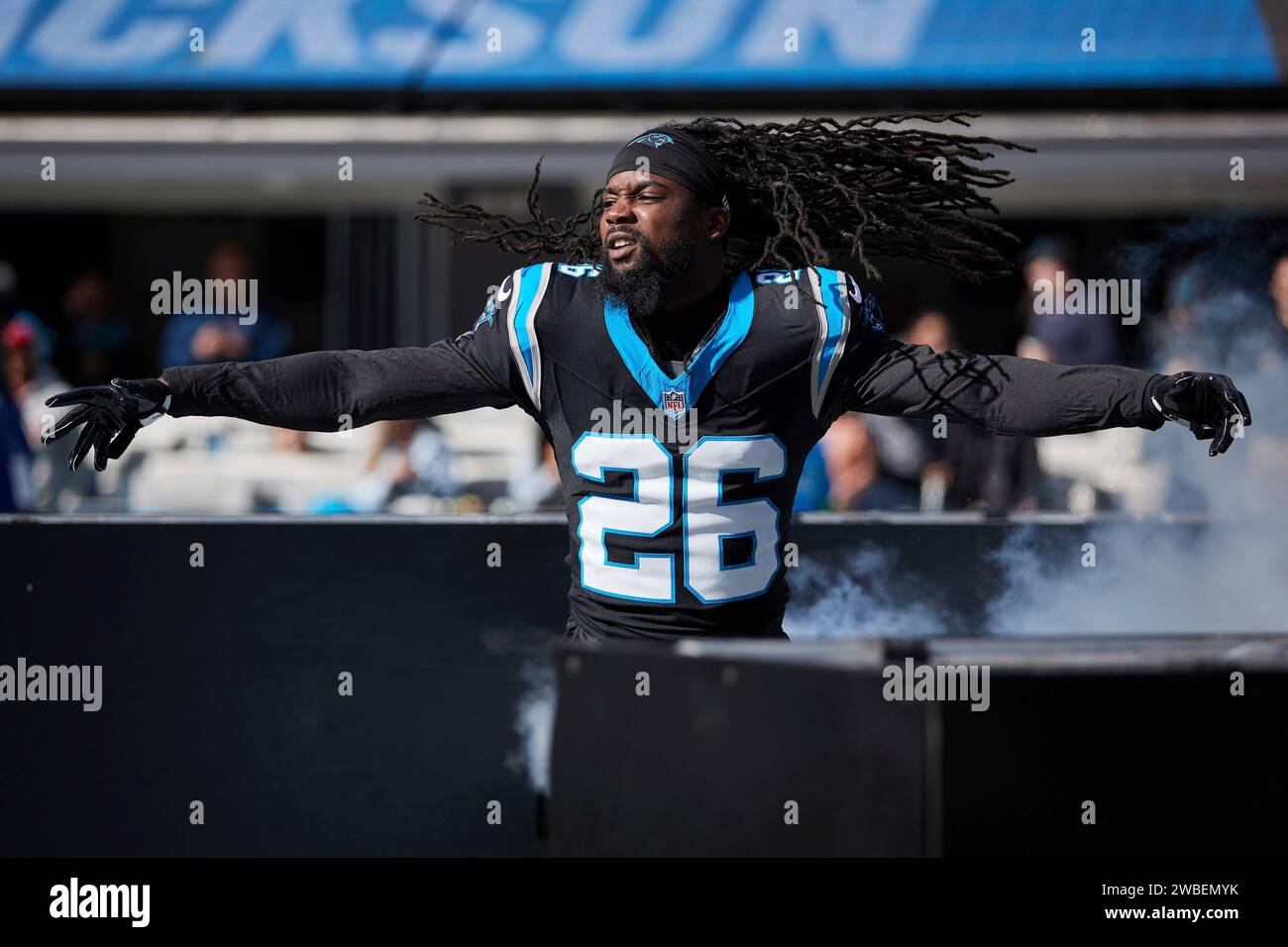 Carolina Panthers cornerback Donte Jackson (26) takes the field prior ...