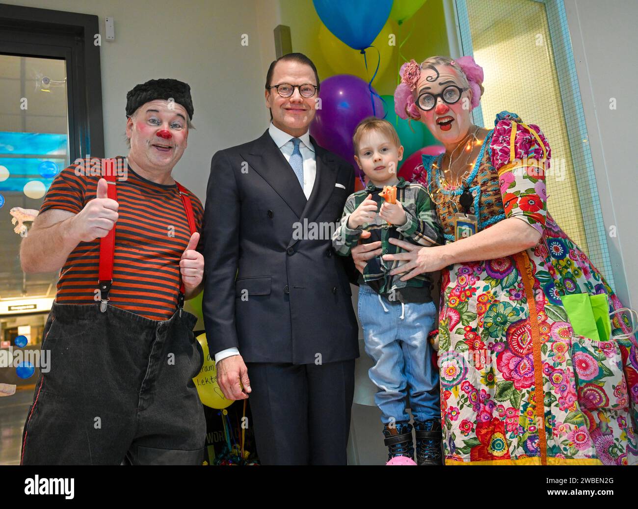 STOCKHOLM 20240110The clown Fjodor Drjewski alias Niklas Lindgren, the ...