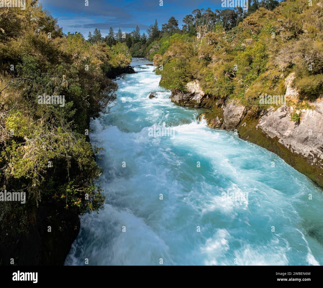 The powerful Huka Falls New Zealand Stock Photo - Alamy