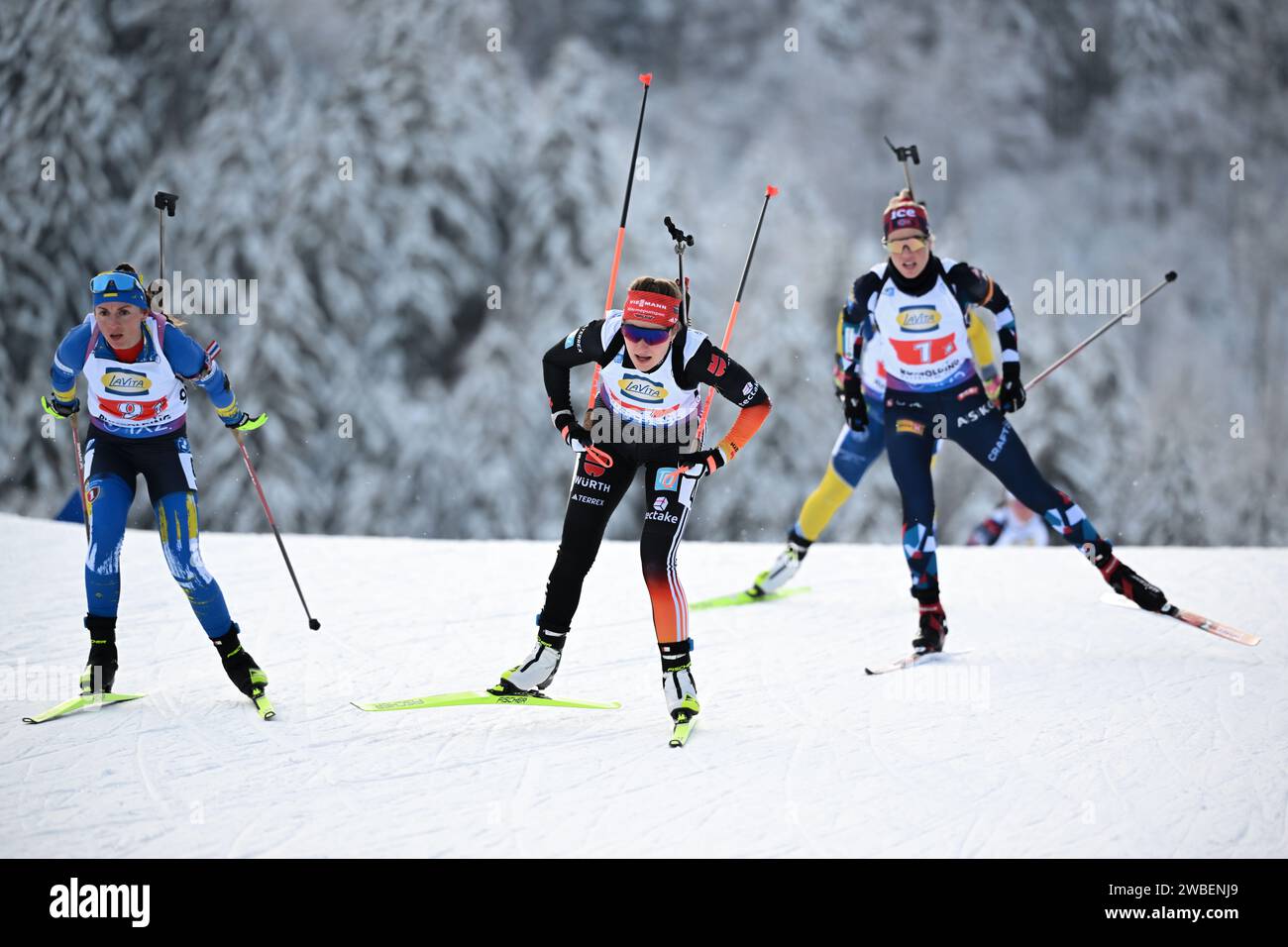 Ruhpolding, Germany. 10th Jan, 2024. Biathlon: World Cup, 4 x 6 km ...