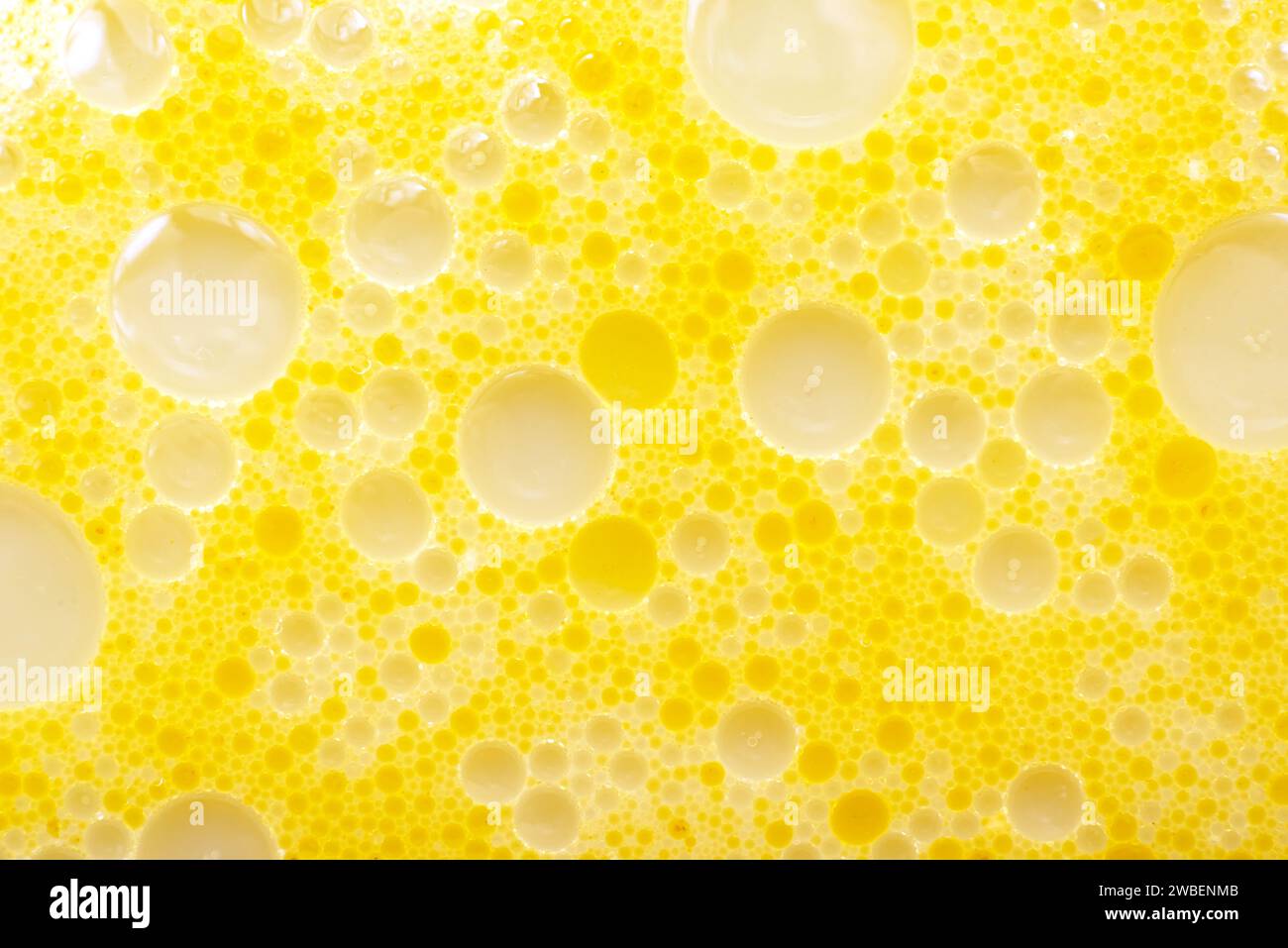 Texture of fat or oil with yellow bubbles. Background of fat bubbles ...