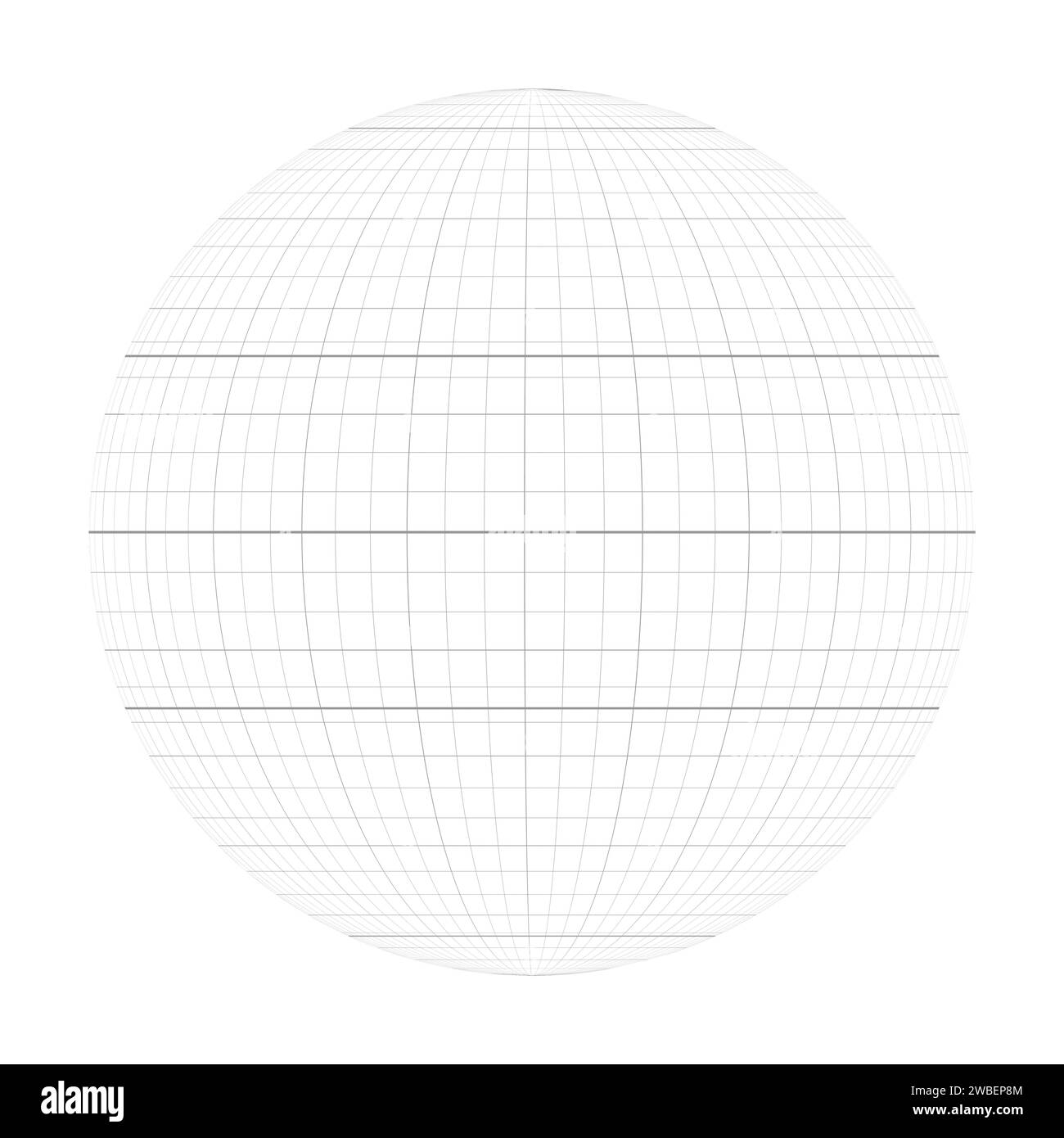 Earth planet globe grid of meridians and parallels, or latitude and ...