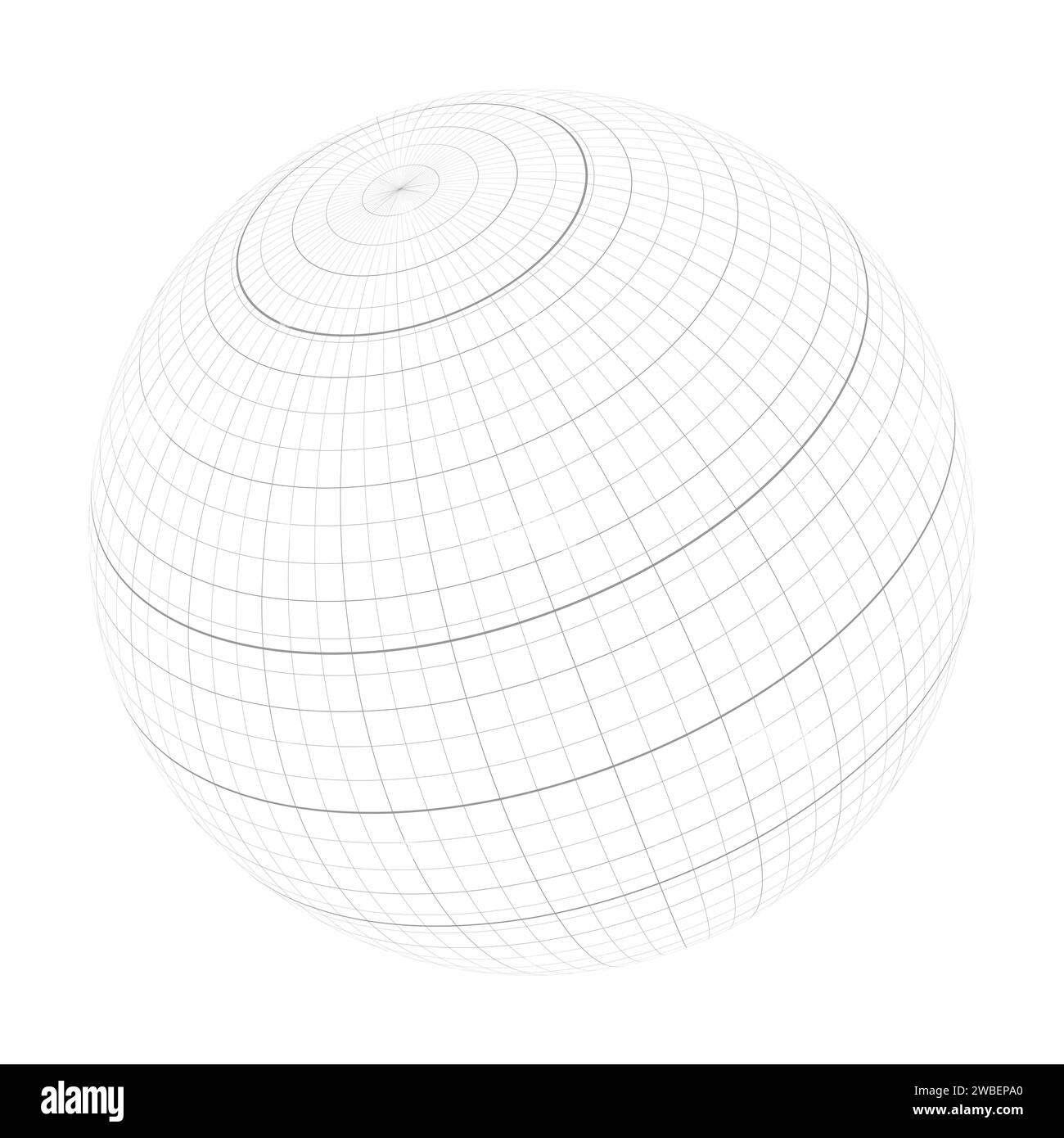 Earth planet globe grid of meridians and parallels, or latitude and ...