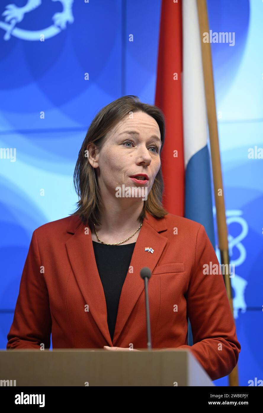 Helsinki, Finland. 10th Jan, 2024. Dutch Foreign Minister Hanke Bruins ...